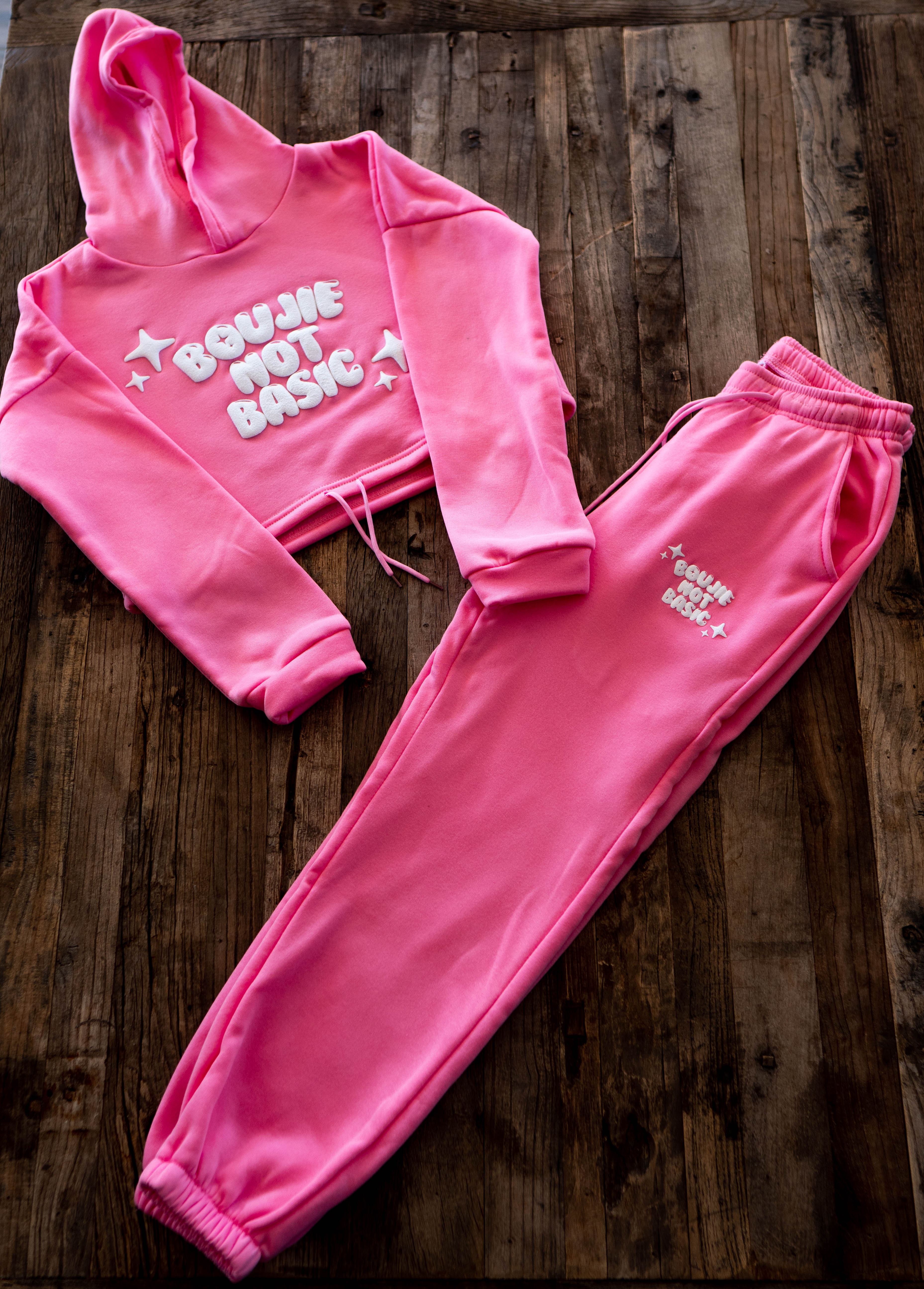 Boujie Not Basic Pink Track Suit – BOUJIE KIDZ